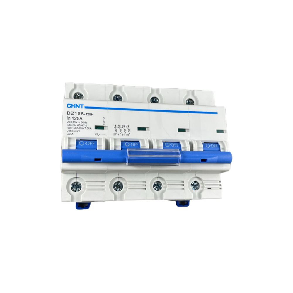 CHINT MCB DZ158-125H 4P 125A 10kA C-CURVE
