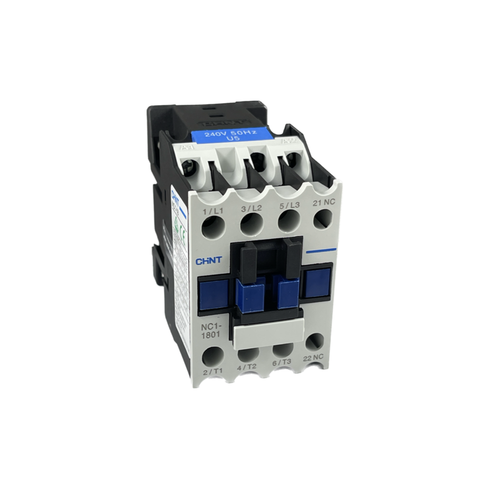 CHINT CONTACTOR 3P 7.5KW 18A (AC3 415) 1NC AUX CONTACT 240VAC COIL